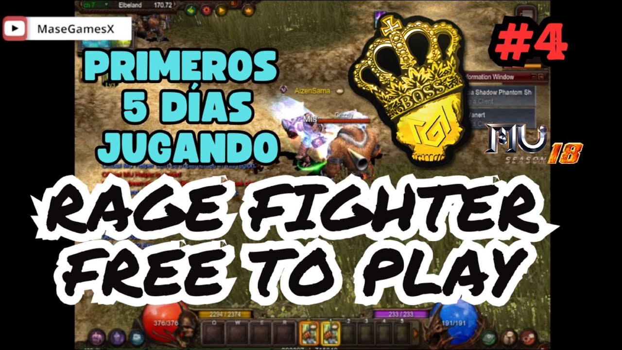 ⚡️ Rage Fighter 5 Días en Free To Play - Mu Online 18.2⚡️ - YouTube