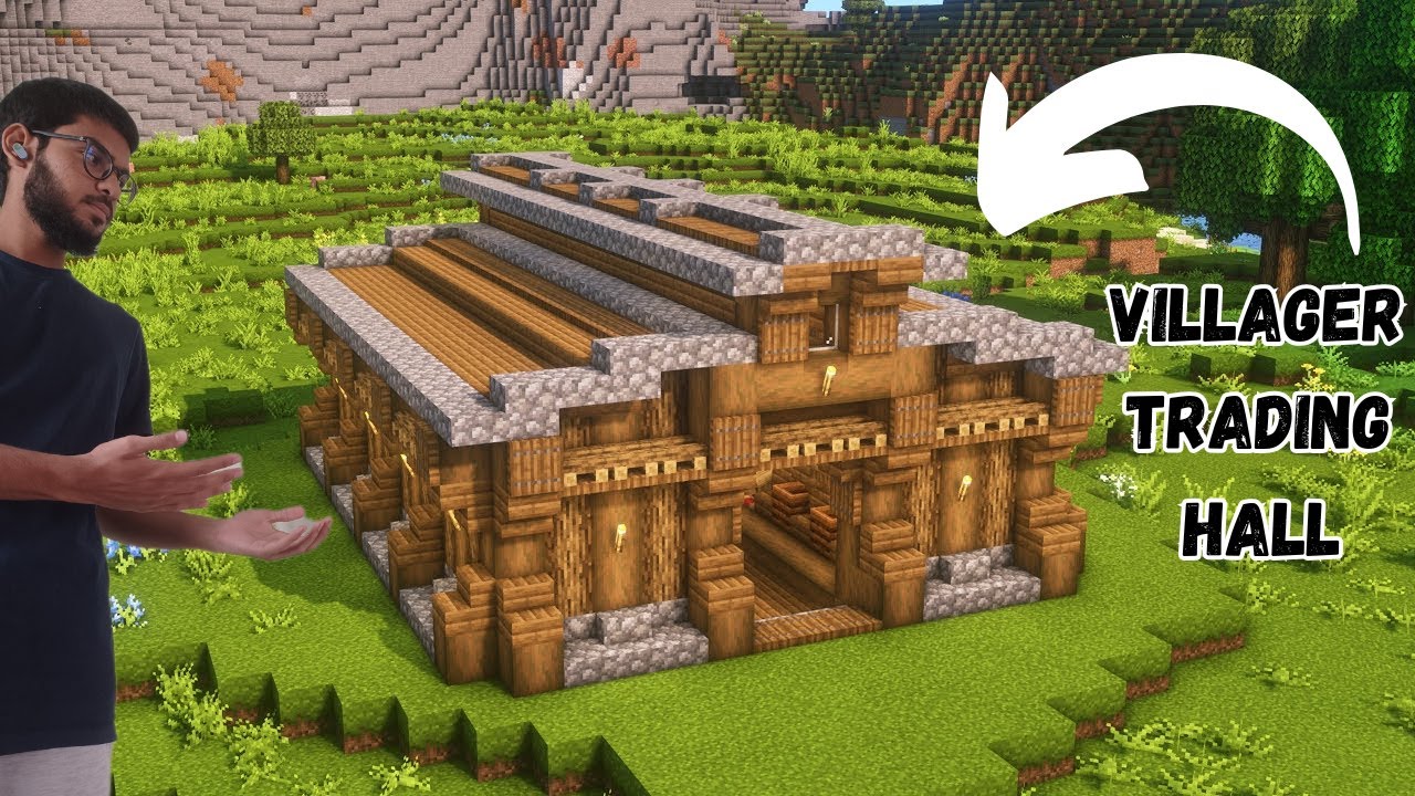 BUILDING A VILLAGER TRADING HALL, I spent 2 hours in Nether and did not ...