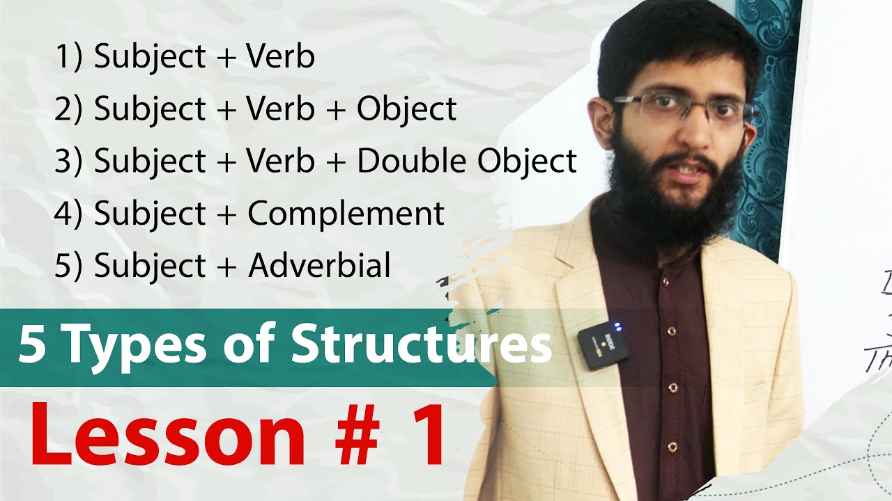 Lesson 1 English Course for Beginners | Five Types of Structures ...
