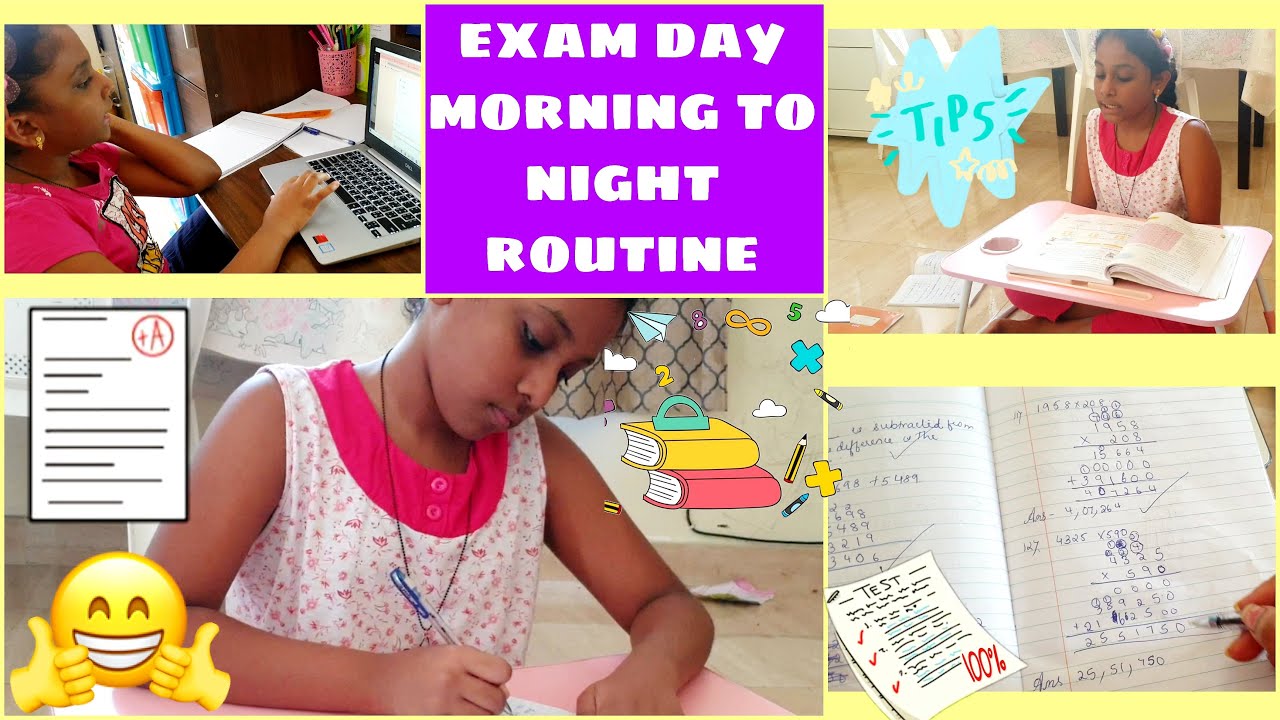 Exam Day Routine 📖 ️ | Daughter's Morning To Night Exam Day Routine 📚 💻 ...