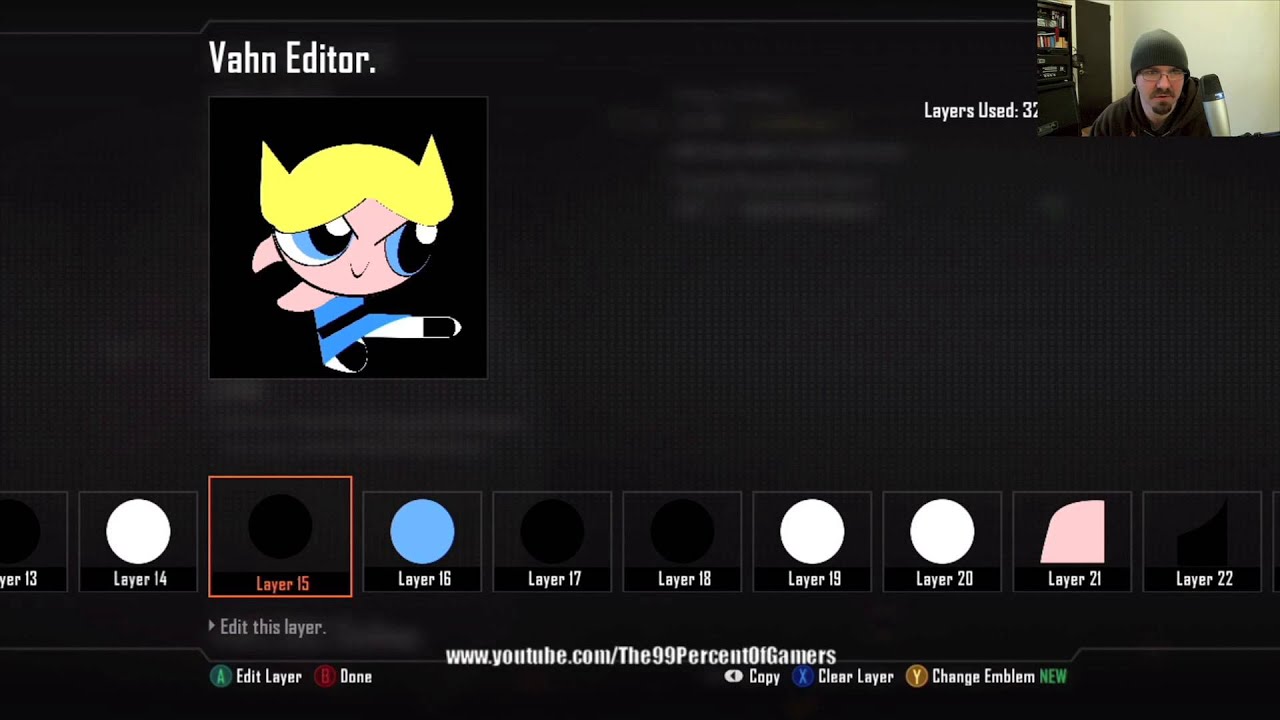 Bubbles Powerpuff Girls Emblem Tutorial COD BO2 Call Of Duty Black Ops ...
