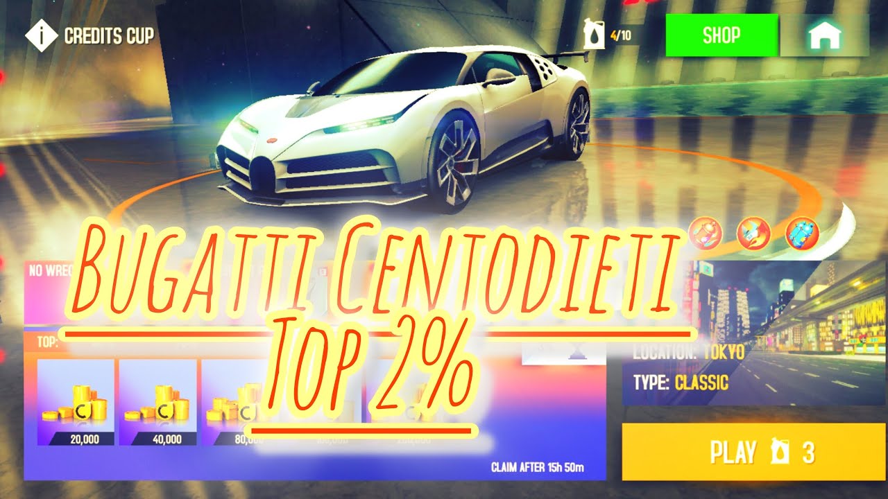 60 Fps | Bugatti Centodieti Tokyo Credits Cup👑 | Asphalt 8 - YouTube