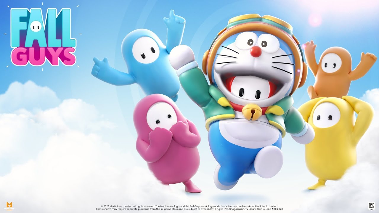 FALL GUYS NUEVA TEMPORADA 4 TODAS LAS COLABORACIONES - SKIN DORAEMON ...