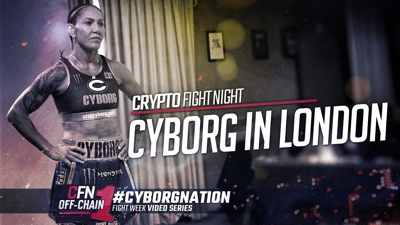 Cris Cyborg arrives in London for Boxing fight with Aria Wild Crypto Fight Night CFN off chain 1 ...
