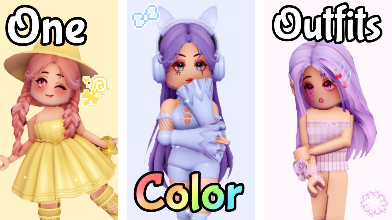 Royale high One Color Outfit Challenge! - YouTube
