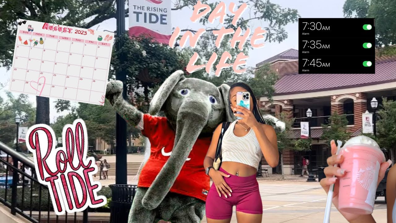 DAY IN THE LIFE ⁠@The University of Alabama| campus life+ friends ...