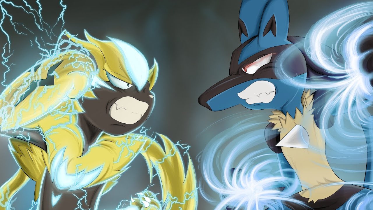 Zeraora vs Lucario | Speedpaint - YouTube