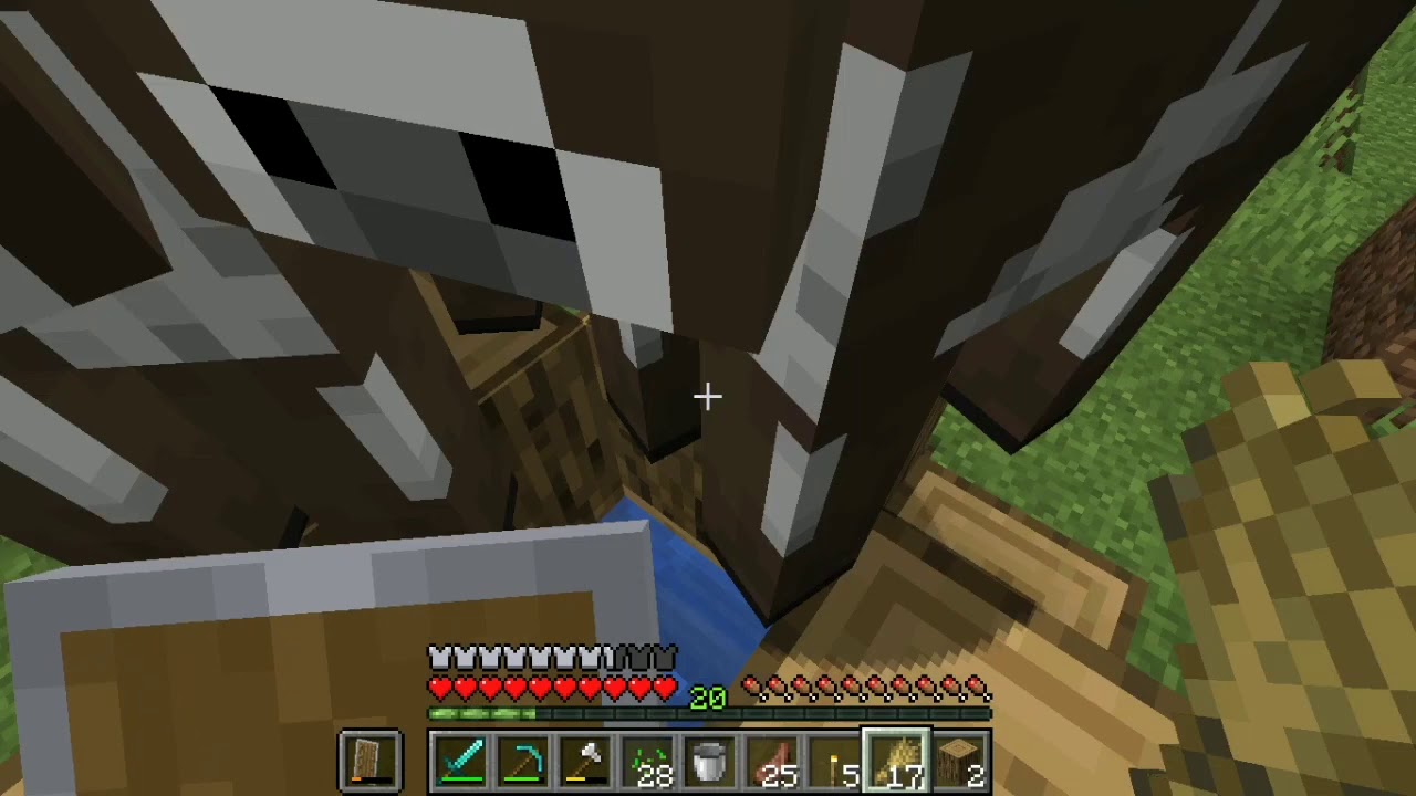 Automatic cow farm (Minecraft java edition survival timelapse #5) - YouTube