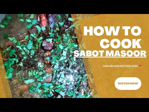 Sabot Masoor & Matar simplest Pulao | AAIN ALIF FOOD DIARY ️ - YouTube