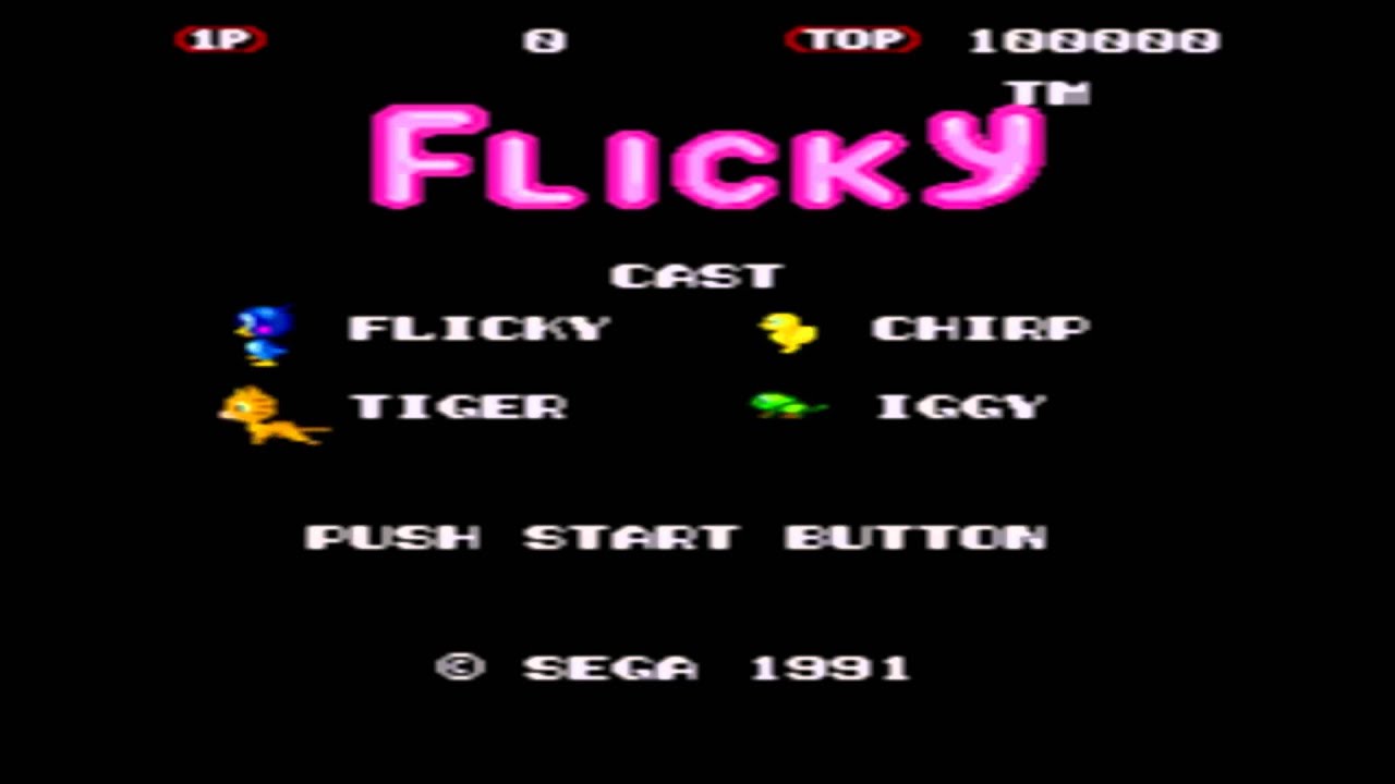 Flicky (Megadrive) - Intro + 5 minutes of GamePlay - YouTube