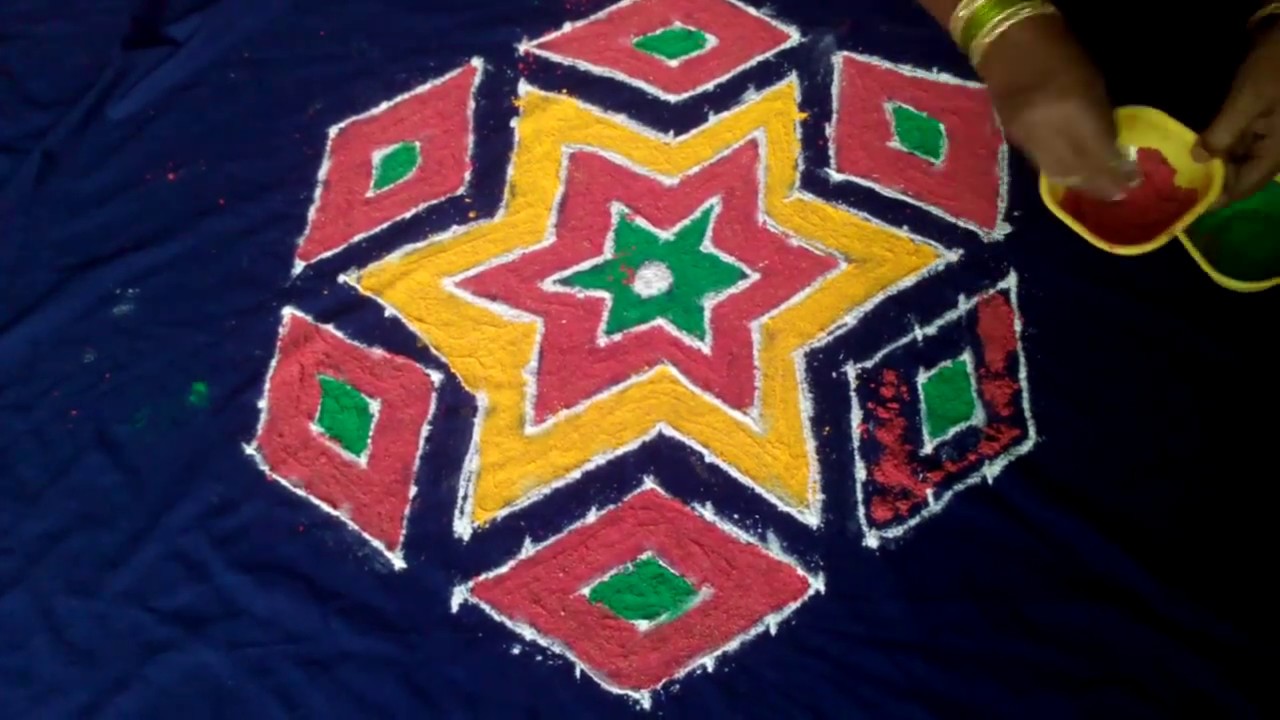 simple Rangoli, easy Kolam, muggu,mandana,chowkpurana,alpana,aripana ...