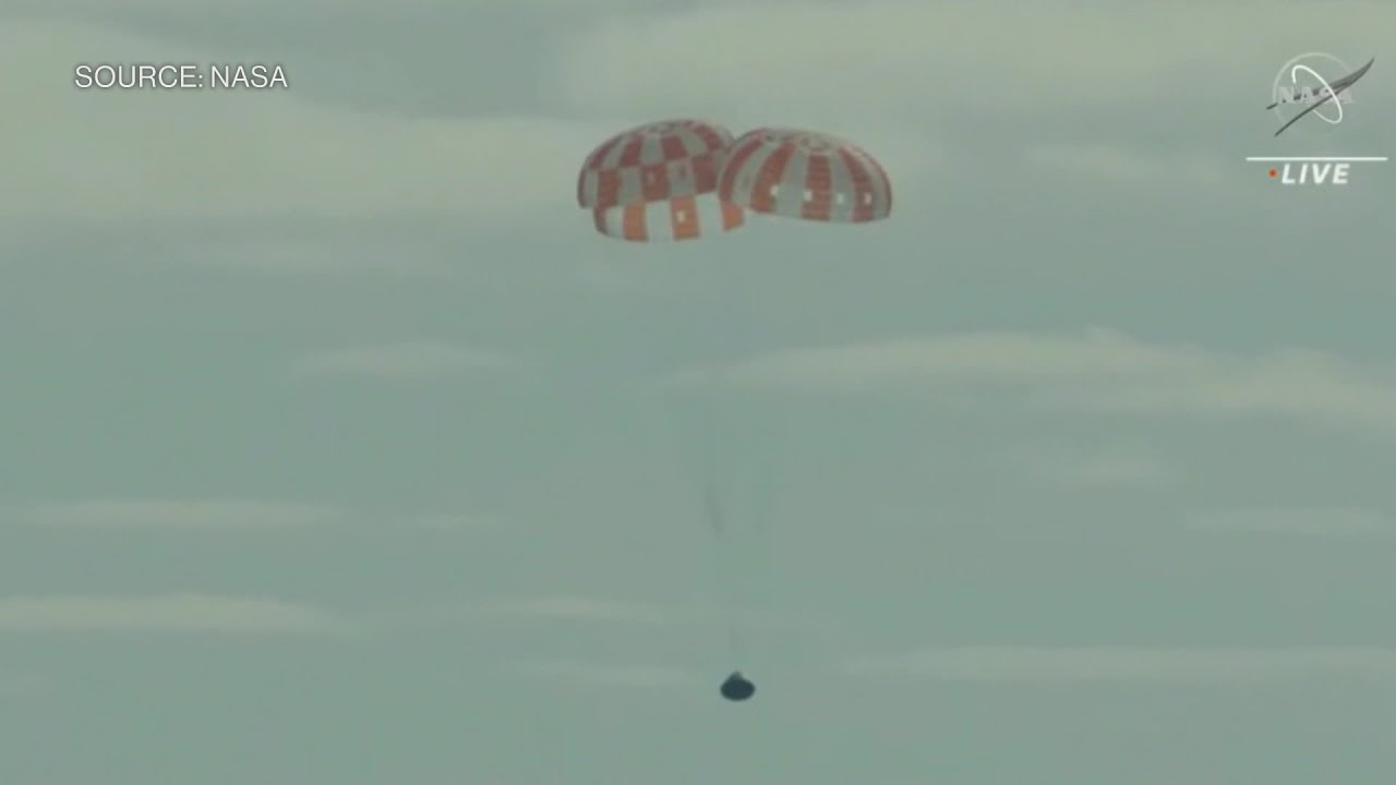 Watch: NASA's Orion Space Capsule Splashes Down in the Pacific Ocean ...