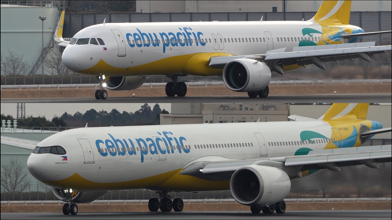 Cebu Pacific Airbus A321neo A330neo Landing at Narita 34R | RP-C4145 ...