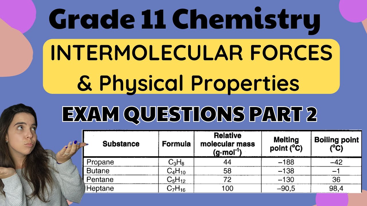 Grade 11 Intermolecular forces Exam Questions Part 2 - YouTube