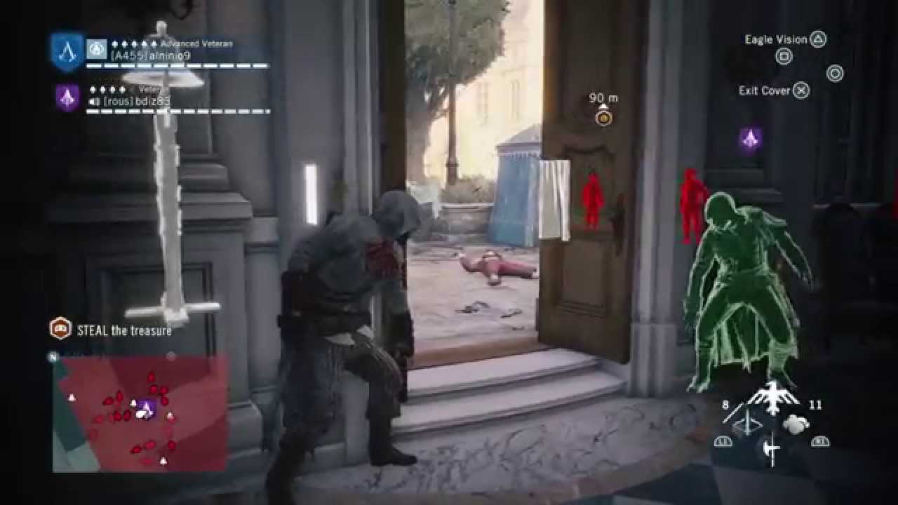 Assassin's Creed Unity CO-OP (The Party Palace) Stealth teamwork (TUTORIAL) - YouTube