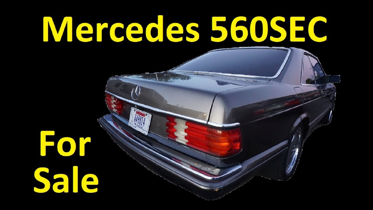 C126 / W126 Coupe Mercedes Benz 560SEC For Sale Interior Video - YouTube