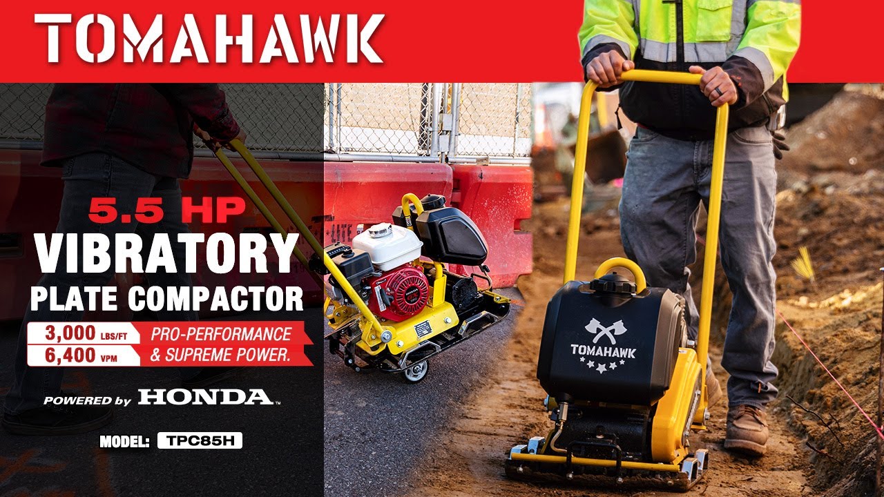 Compact Like a Pro with Tomahawk 5.5HP Honda Plate Compactors - Soil ...