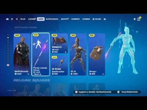 Fortnite Star Wars Moff Gideon & IG-11 Skin - YouTube