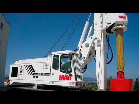 MAIT 180 Italian Rotary Drilling machine unloading - YouTube