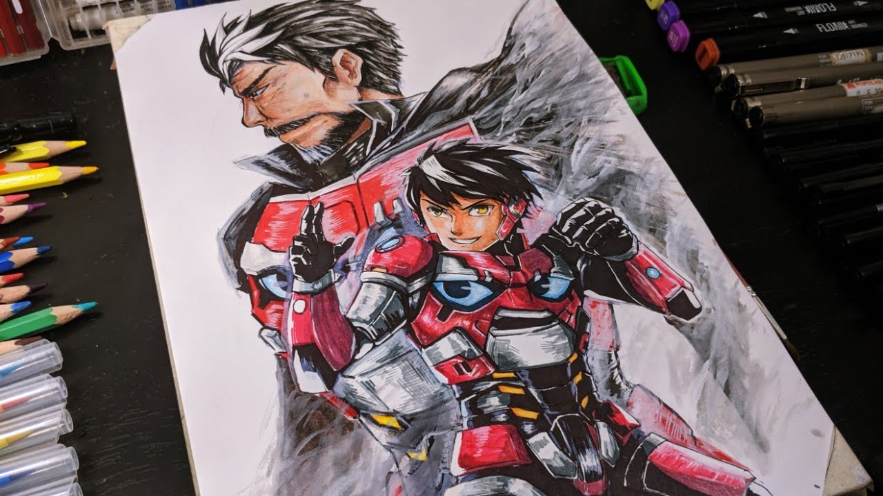 Melukis 2 Mechamato (kid&dad) Speed draw #mechamato #mechamatomovie ...