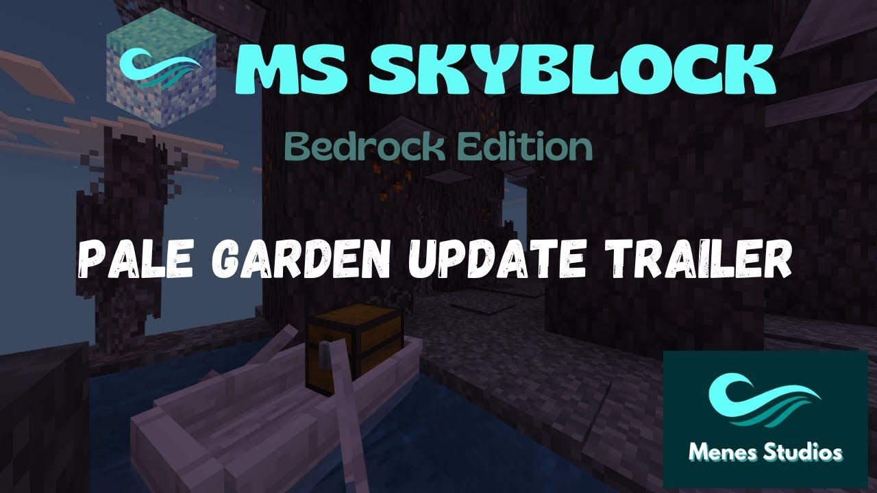 MS Skyblock Bedrock Edition - PALE GARDEN UPDATE TRAILER - YouTube