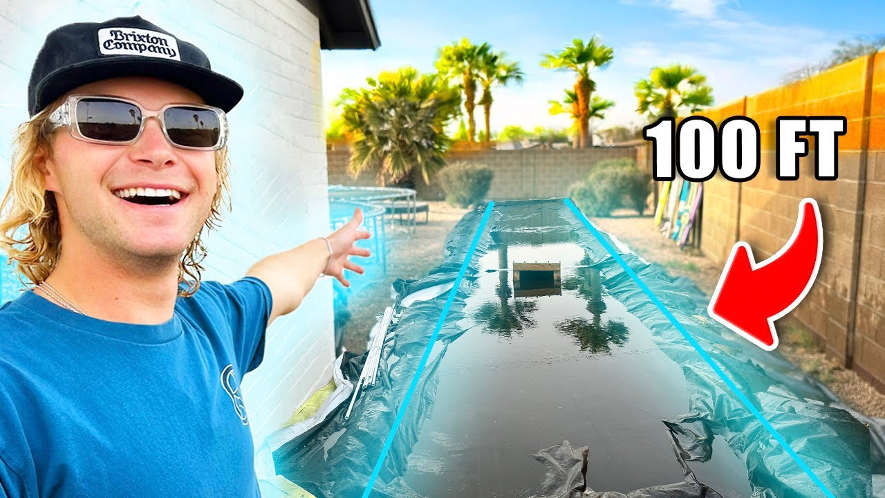 We Built a Backyard Skimboard Pool (DIY Skim Park) - YouTube