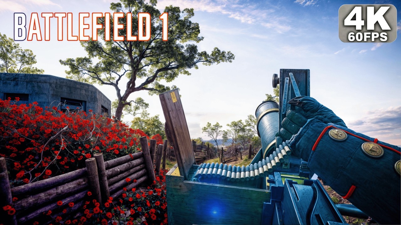 Battlefield 1 Multiplayer PC Gameplay M1917 MG Telescopic Weapon 4K # ...