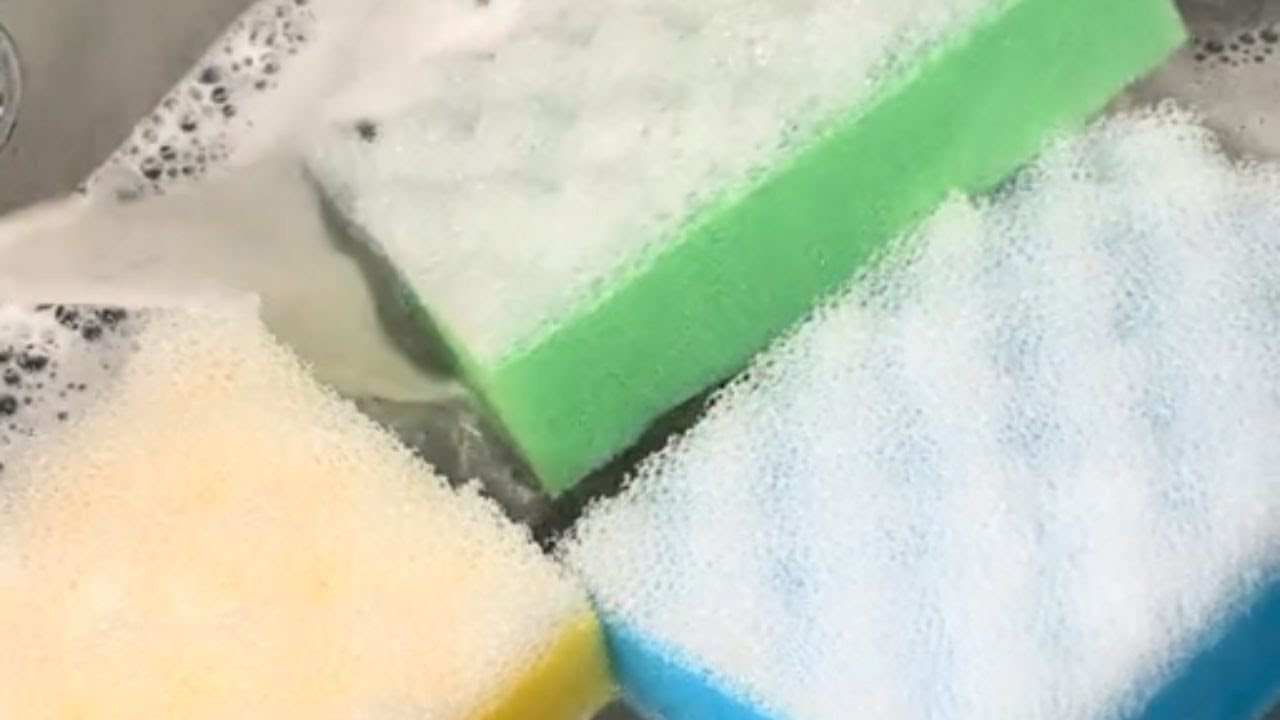 Sponge-squeezing ASMR with colorful Cleaners delivers ultimate ...