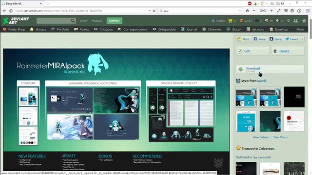 Rainmeter Mirai | Mirai Pack - YouTube