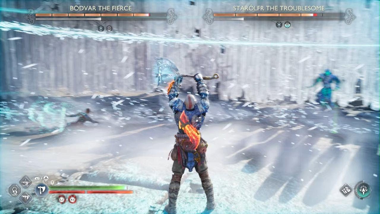 Bodvar the Fierce and Starolfr the Troublesome Boss Fight - God of War ...