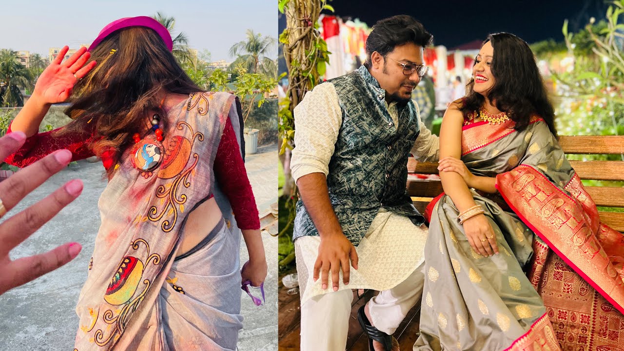 DOL KHELA SURU💛🩷BIYE Barite Chotobelar Bondhur Sathe Adda😍Babar MAHA ...