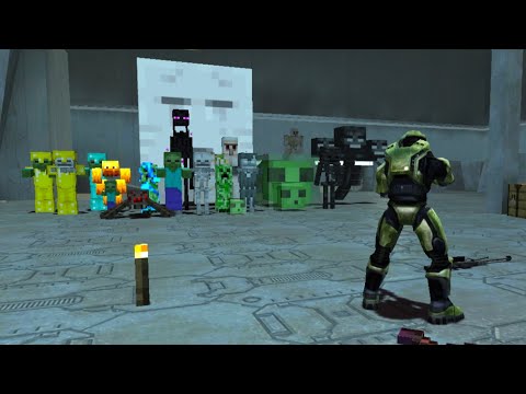 All Minecraft Mobs So Far (Halo CE Mod) - YouTube