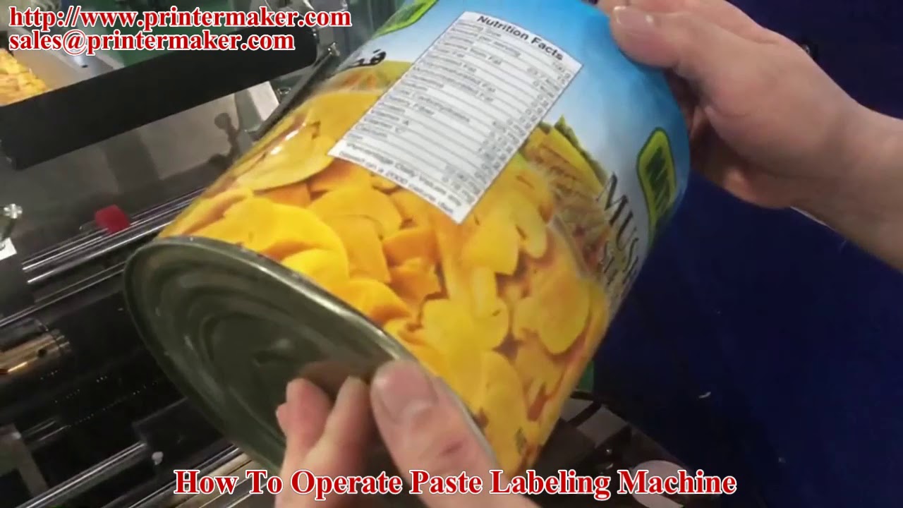 How to operate paste labeling machine - YouTube