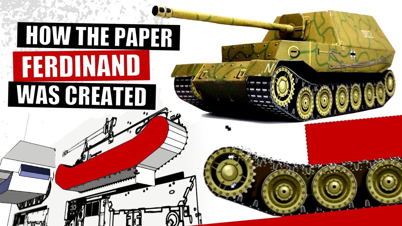 How a 3D model and graphic design of a drawing of a paper tank ...