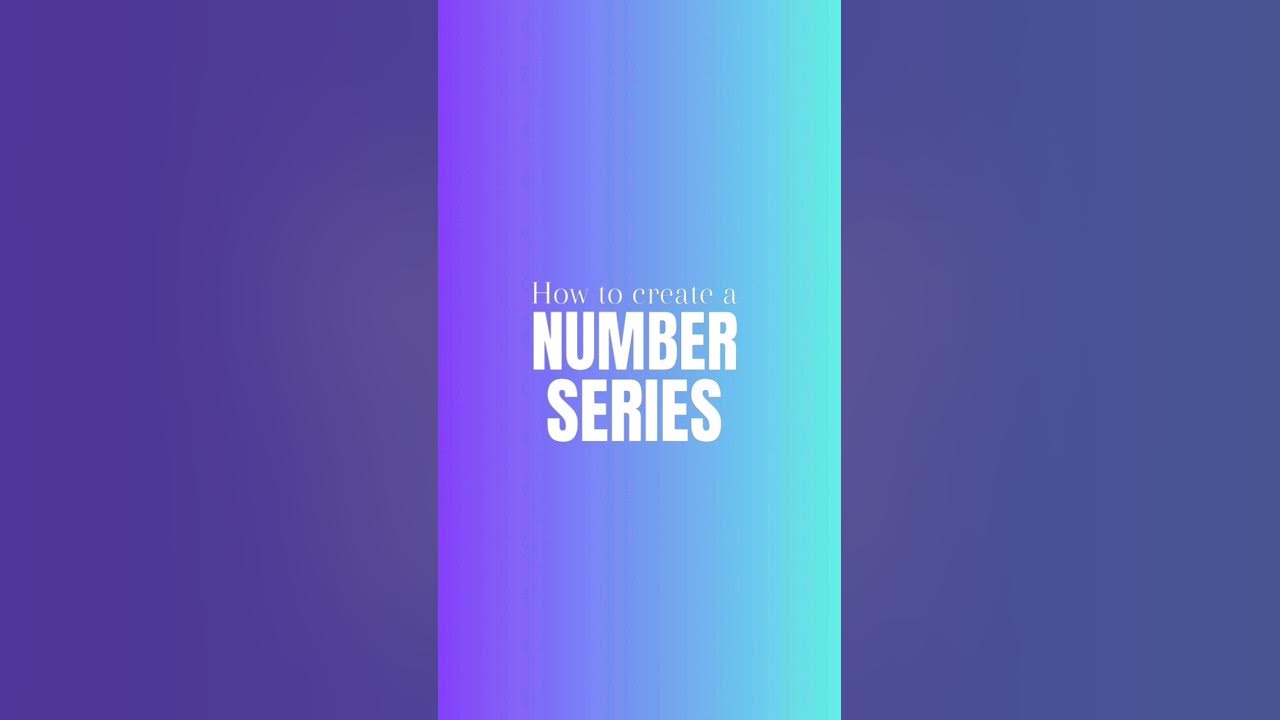 How To Quickly Create A Number Series In Excel excel exceltips how-to-quickly-create-a-number-series-in-excel-excel-exceltips