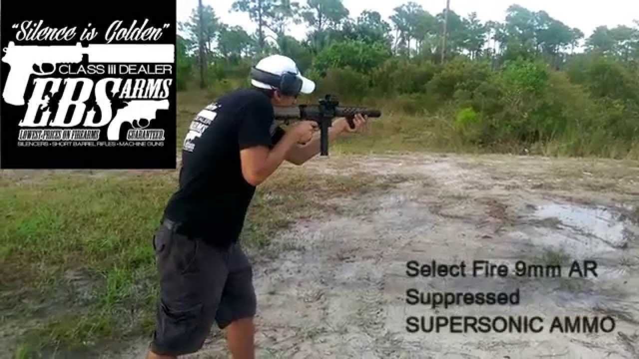 Full Auto 9mm AR Suppressed (Select Fire AR, like MP5, MP5SD) - YouTube