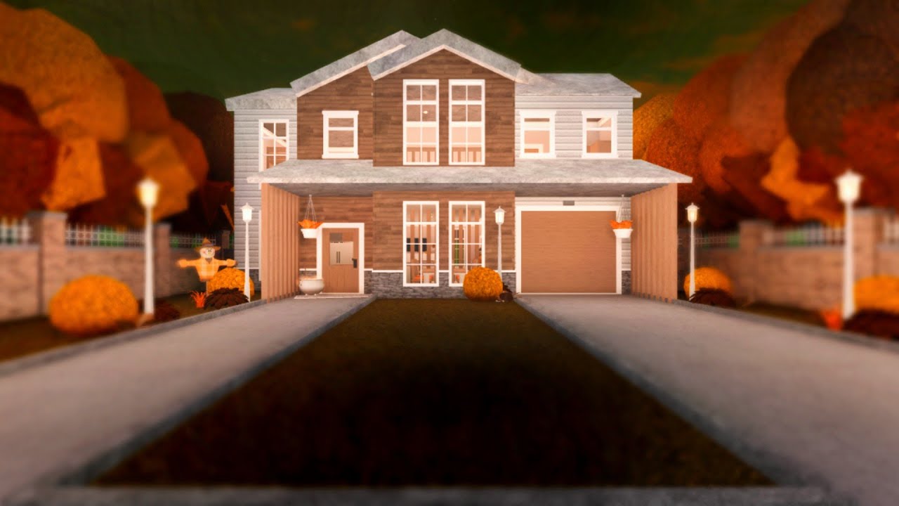 Autumn family house Roblox Bloxburg 100k - YouTube