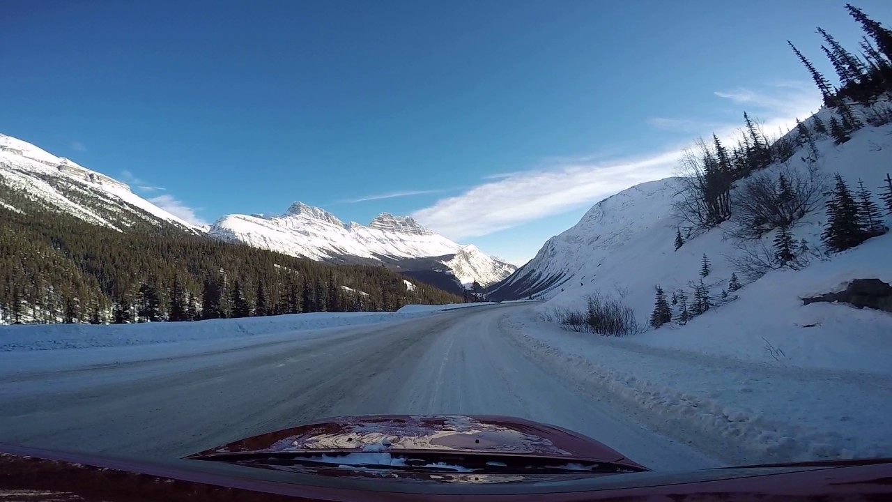 Driving between Jasper and Banff Icefields Parkway Highway 93 video 2 ...