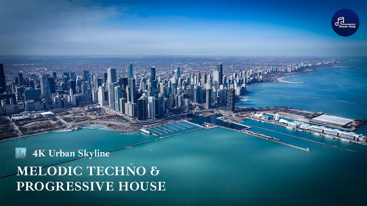 🏙️ 4K Urban Skyline | Melodic Techno & Progressive House DJ Mix ...