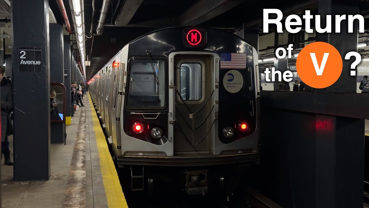 M Trains to 2 Avenue Action - YouTube