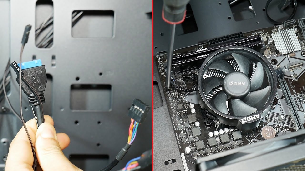 DeepCool Case unboxing & install PSU + MB + RAM - YouTube