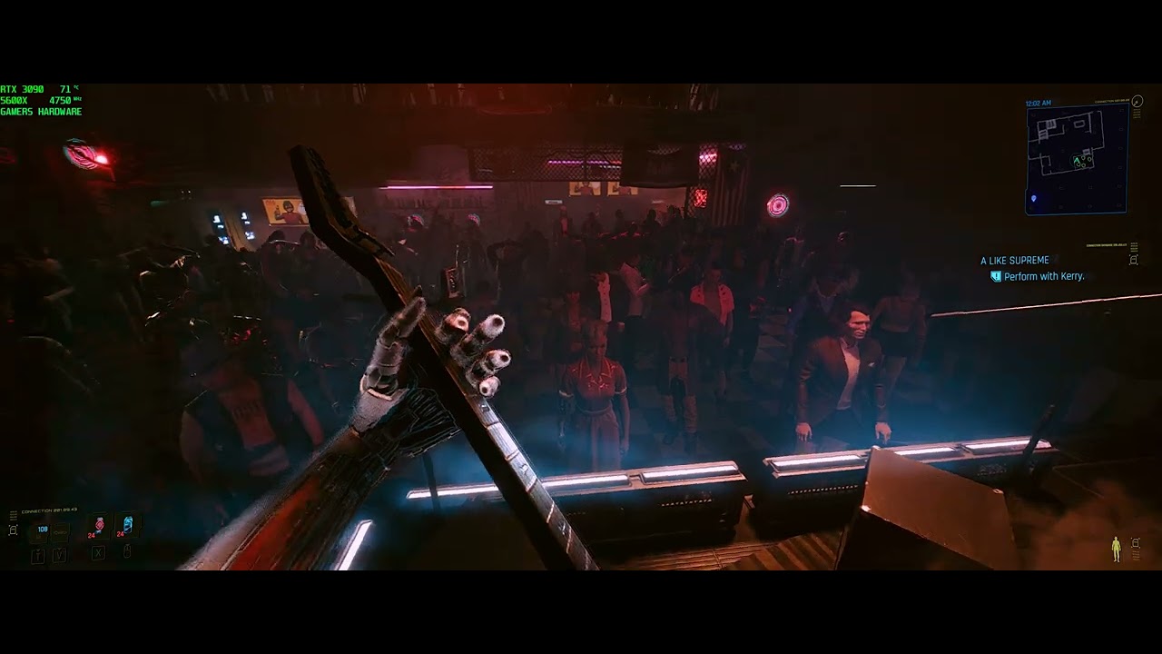Cyberpunk 2077 Like a Supreme concert Mission Psycho+ 3440*1440 - YouTube