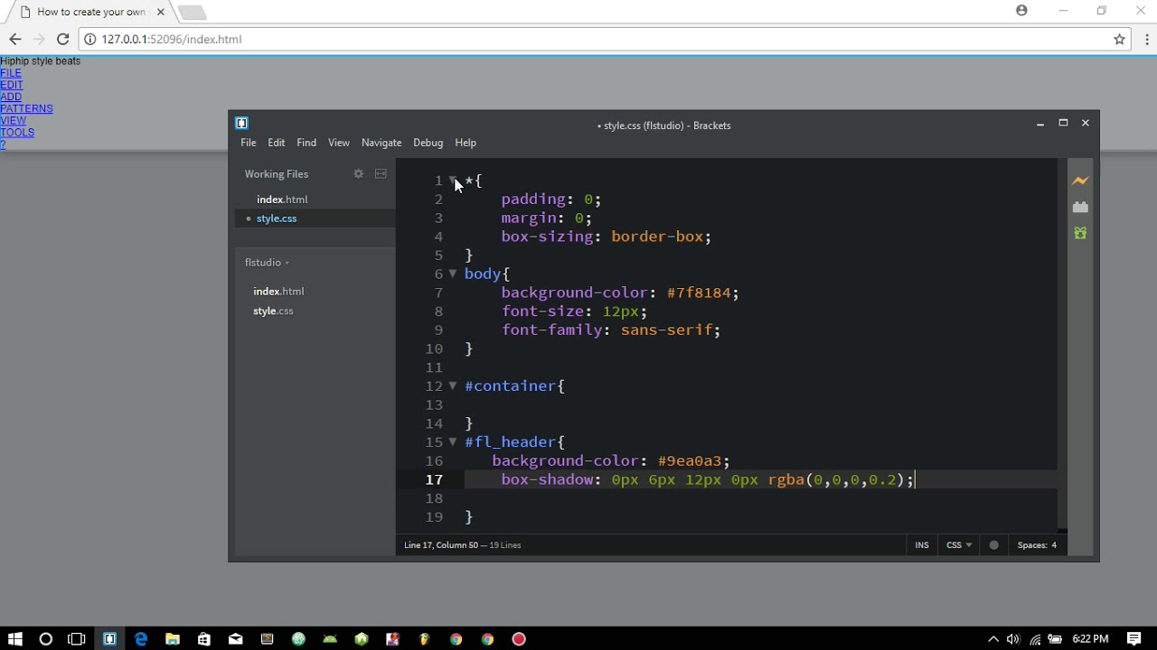 How to create your own fl studio 12 with java-script,Html,Css :: part 1 - YouTube