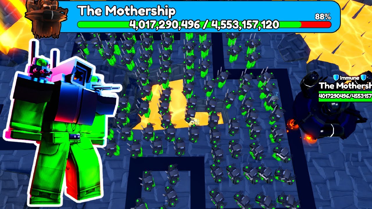 100 CORRUPTED CAMERAMAN vs THE MOTHERSHIP!! (Toilet Tower Defense ...