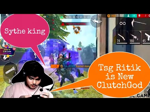 TSG RITIK ️ IS NEW SYTHE KING 👑 || TSG RITIK 🔥 DANGEROUS 😱 1VS4 CLUTCH ...