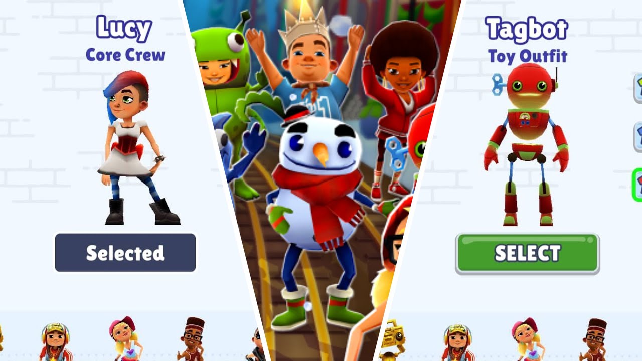 Lucy Core Crew VS Tagbot Toy Outfit || Pick Up 1000 Coins - YouTube