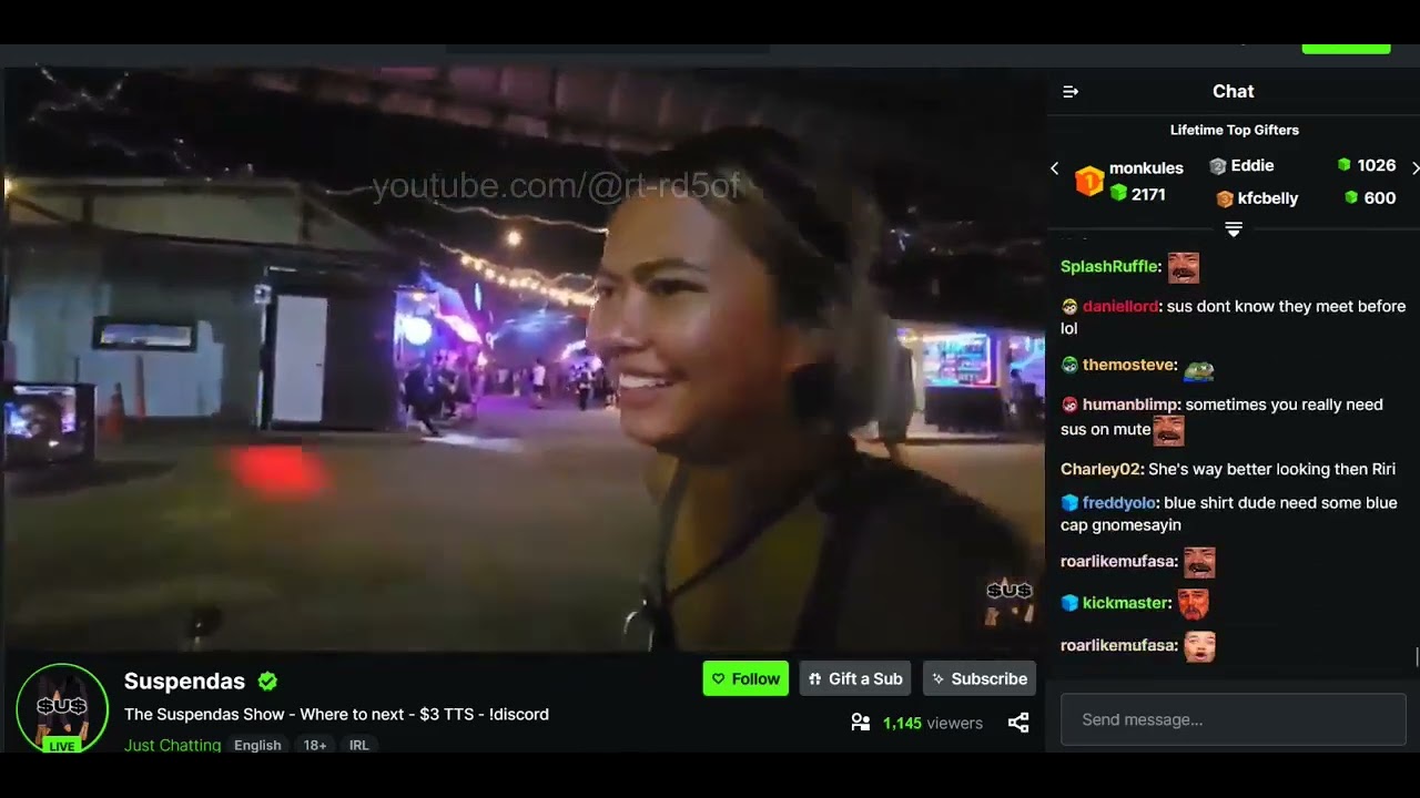 Suspendas asks Female Kick Streamer to try his meat in front of her ...