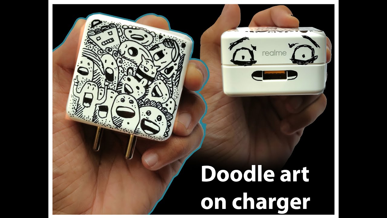 Doodle art on charger - YouTube