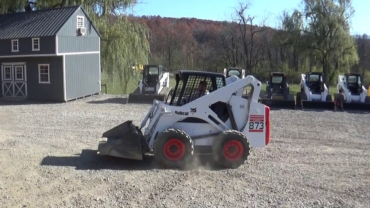 2001 Bobcat 873G skid steer loader with bucket - YouTube