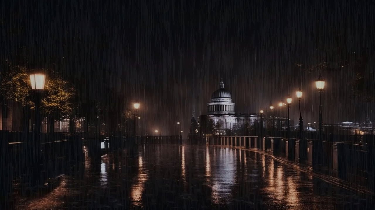 Rain On Downtown Night | Rains Sounds For Sleeping - YouTube